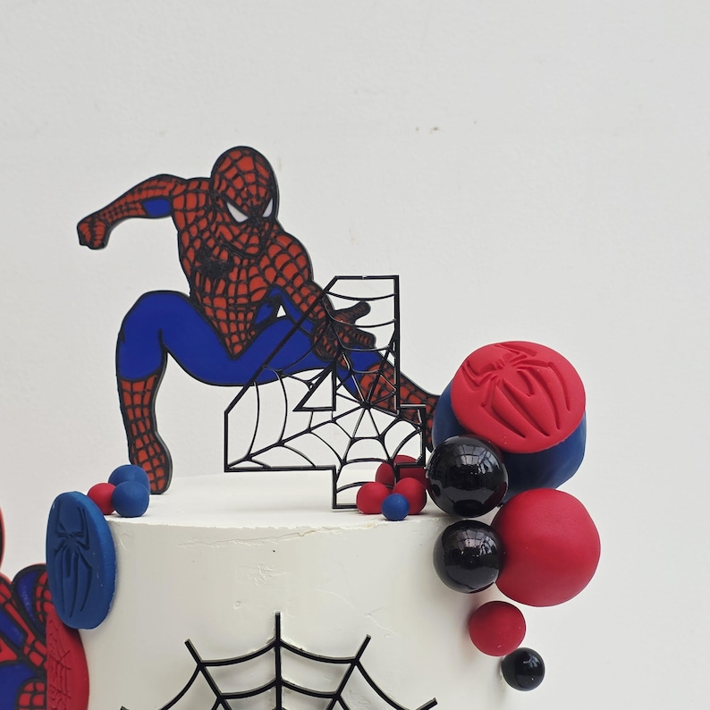 Spider-man Cake Toppers | Superhero Birthday Party Decorations | Boys ...