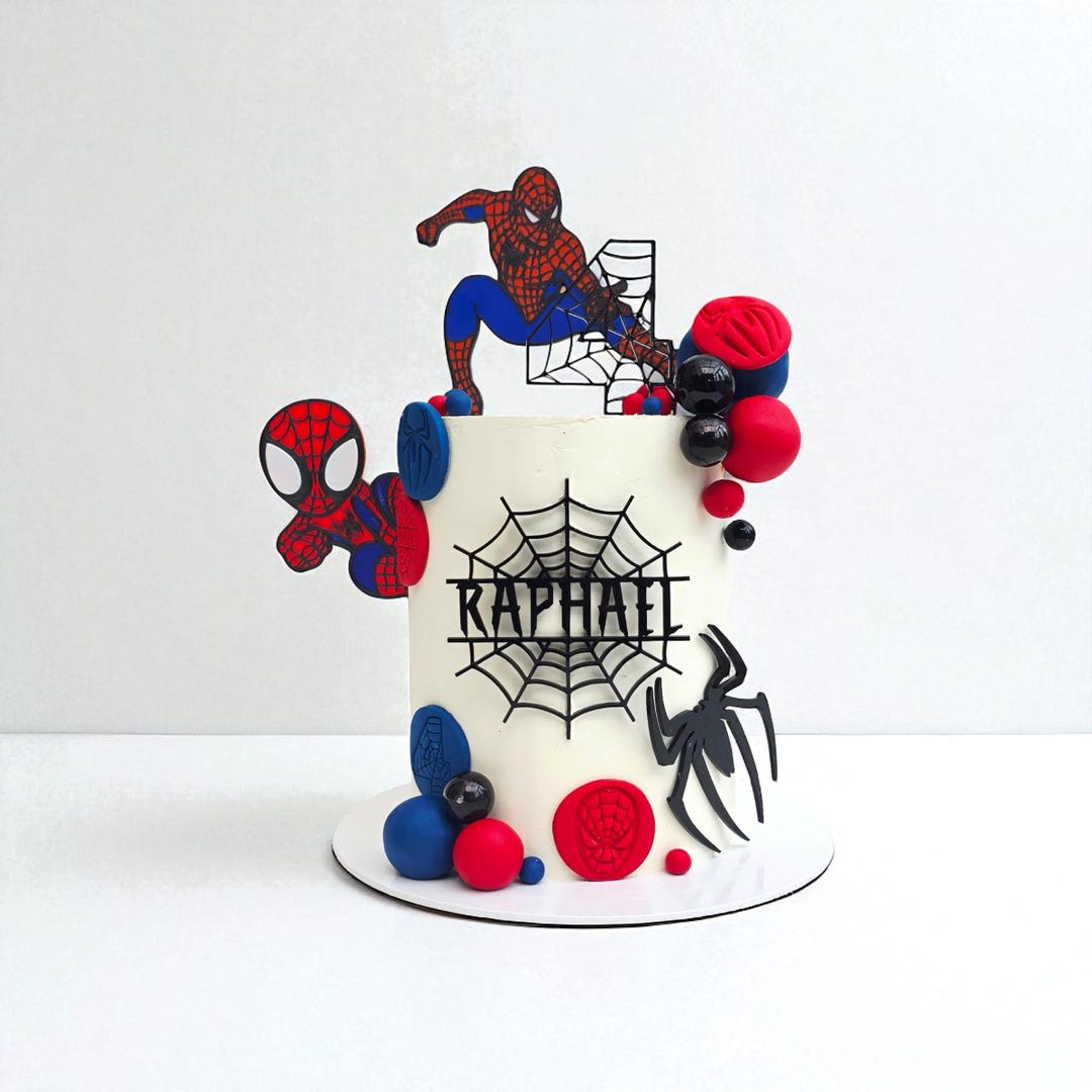 Spider-man Cake Toppers | Superhero Birthday Party Decorations | Boys ...