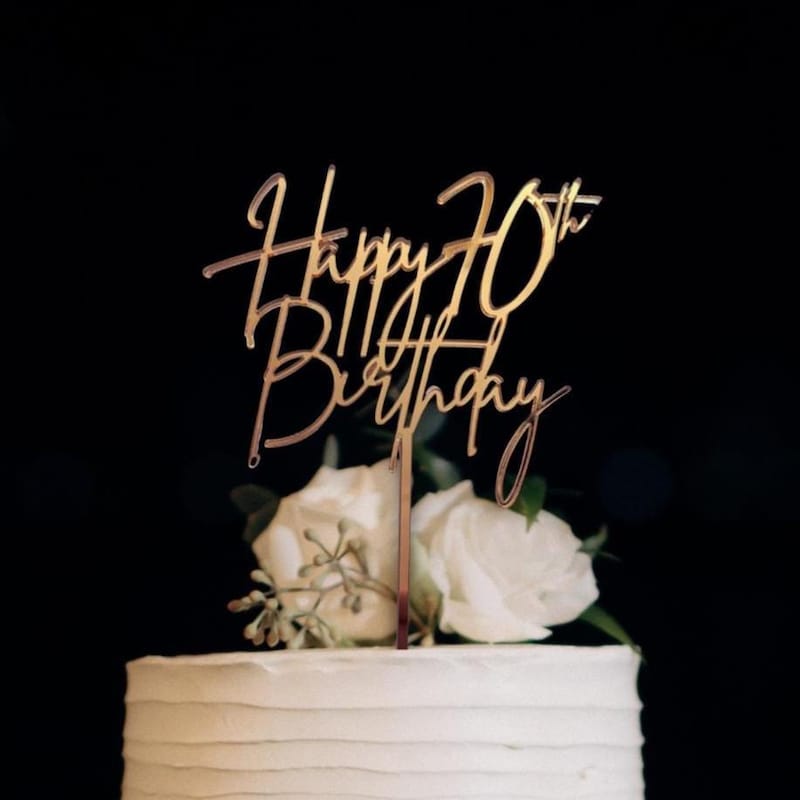 70th Birthday Cake Topper - Etsy UK
