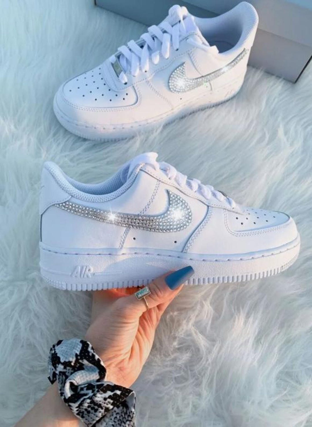 Bling Air Force Ones | Custom AF1 With Swarovski Crystals | Rhinestone ...