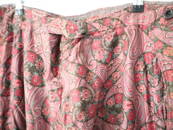 1920s French Opera Costume Trousers Rose Paisley Pink - Gem