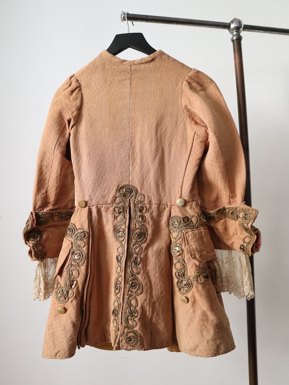 Antique French Theatre Costume Frock Coat Jacket Pea… - Gem