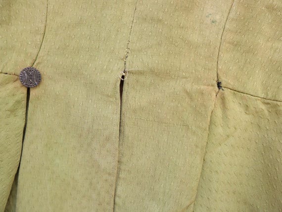 1920s French Opera Theatre Costume Jacket Green Metal… - Gem