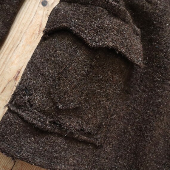 1930s Romanian Brown Wool Folk Jacket Coat Traditiona… - Gem