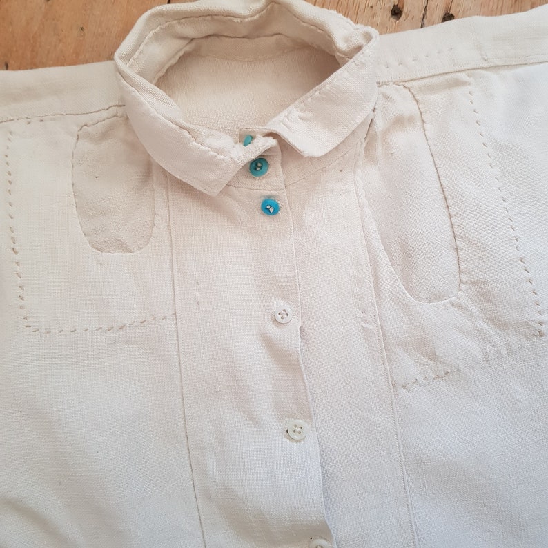 1930s Hungarian Linen Shirt Patched Repaired Folk Eastern - Etsy