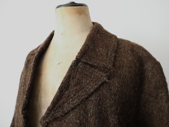 1930s Romanian Brown Wool Folk Jacket Coat Traditiona… - Gem