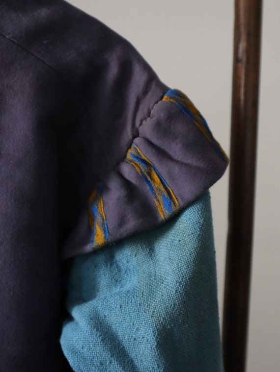 Antique lFrench Theatre Costume Jacket Blue cotton e… - Gem