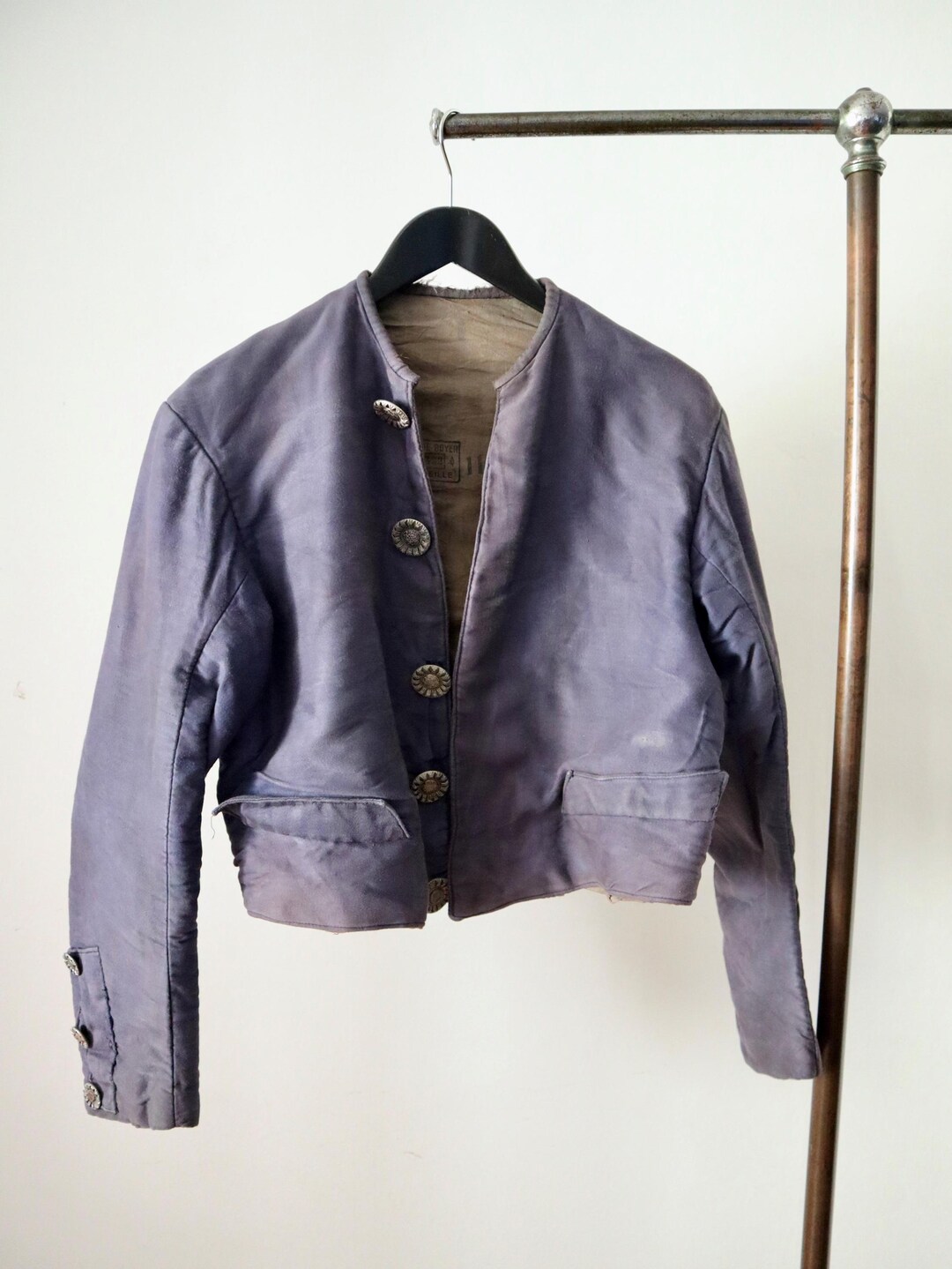1920s French Blue Cotton Boxy Jacket Theatre Opera Costume Silver ...