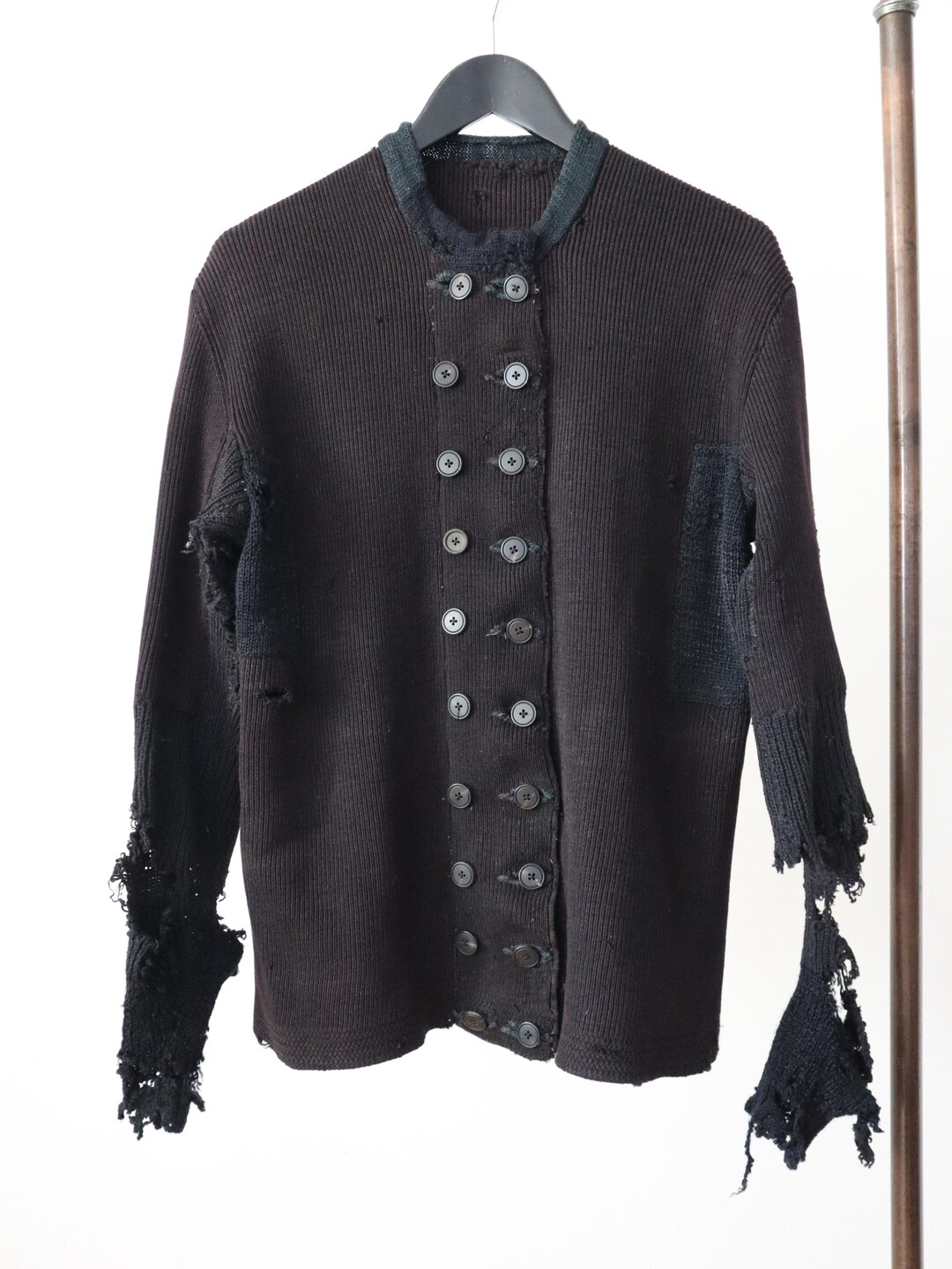 1930s German Wool Knit Workwear Cardigan - Distressed Antique Textile ...