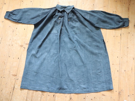 Antique French Indigo Linen Biaude Famers Smock - Etsy Antique French Indigo Linen Biaude Famers Smock - Etsy
