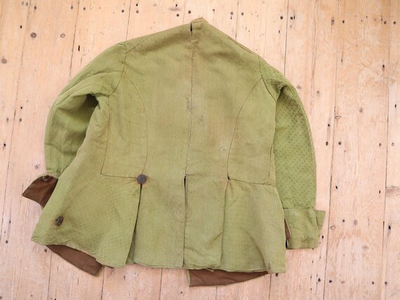 1920s French Opera Theatre Costume Jacket Green Metal… - Gem