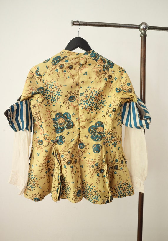 Antique 1920s French Theatre Costume Jacket Yellow Bl… - Gem