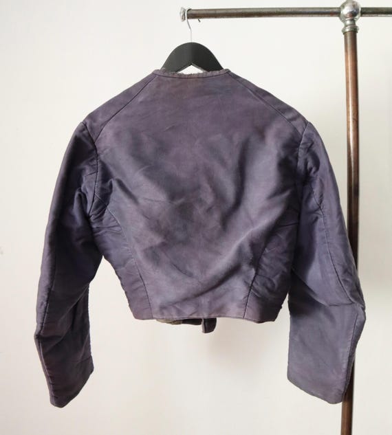 1920s French Blue Cotton Boxy Jacket Theatre Opera Co… - Gem