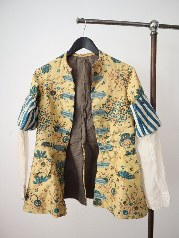 Antique 1920s French Theatre Costume Jacket Yellow Bl… - Gem