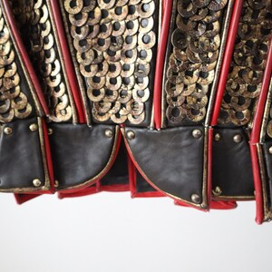 Royal Opera House OTHELLO Leather Armour Vest Costume Red Gold Buckles ...