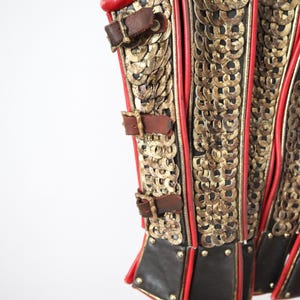 Royal Opera House OTHELLO Leather Armour Vest Costume Red Gold Buckles ...