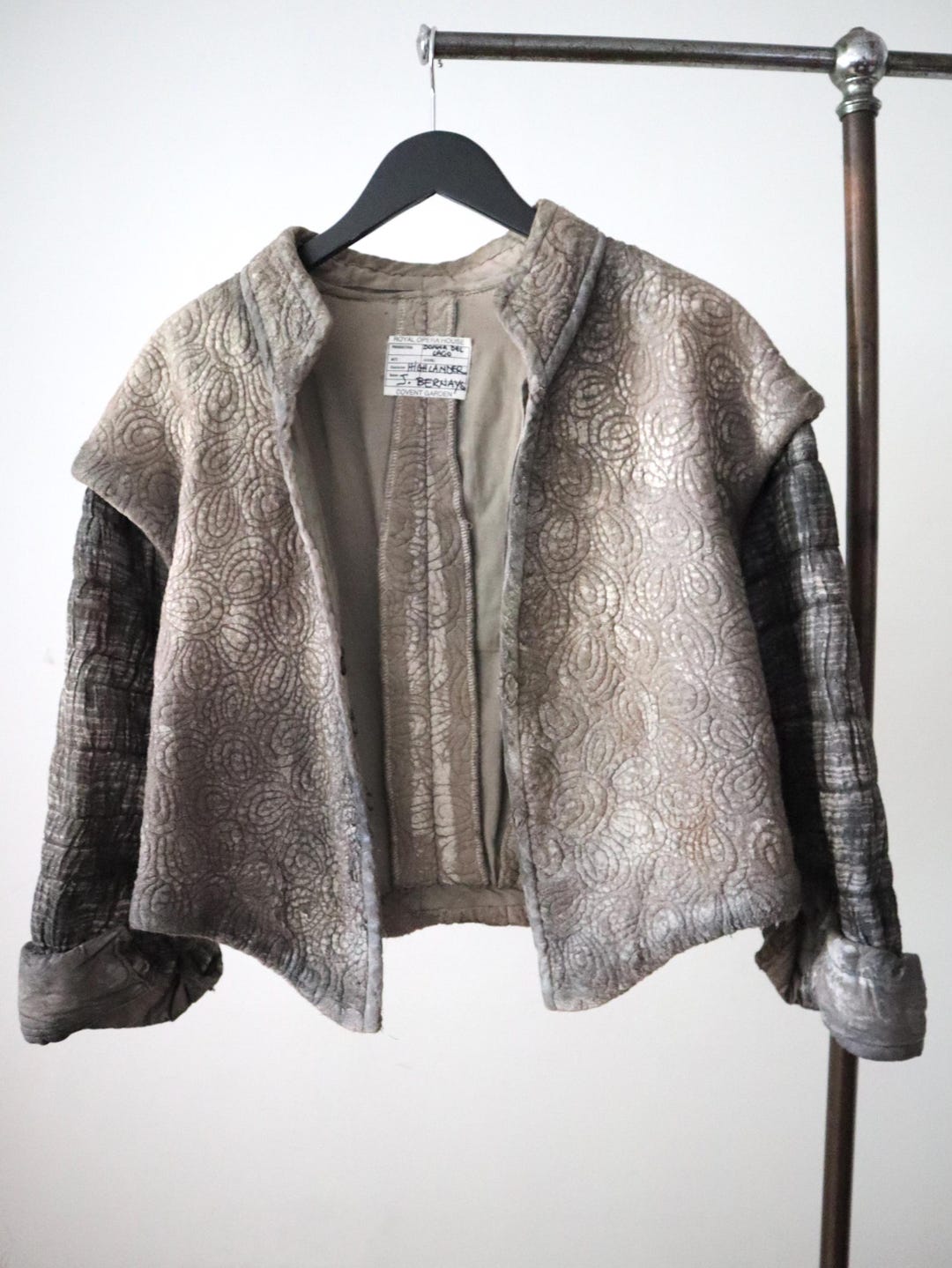 Royal Opera House Costume Grey Cotton Jacket Textured Patina - Etsy