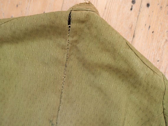 1920s French Opera Theatre Costume Jacket Green Metal… - Gem
