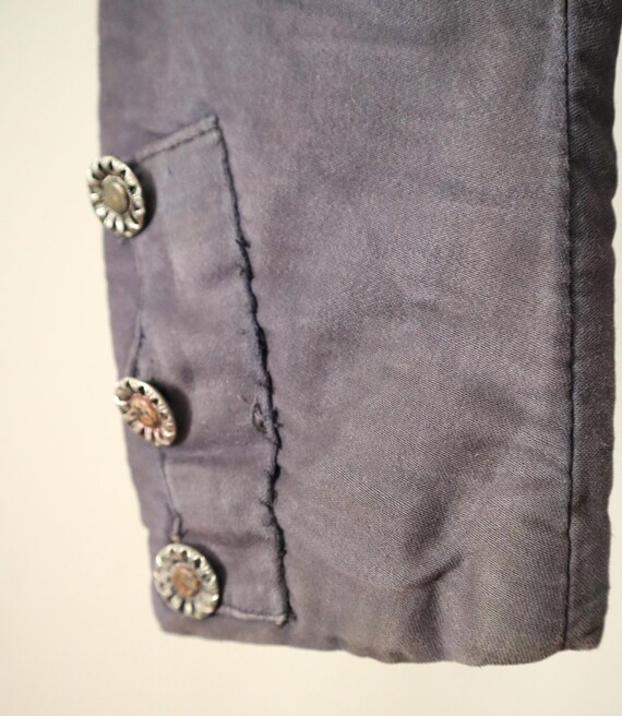 1920s French Blue Cotton Boxy Jacket Theatre Opera Co… - Gem