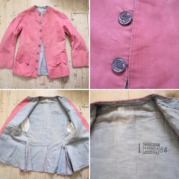 Antique Early 1900s Pink Opera Theatre Jacket Cotton … - Gem