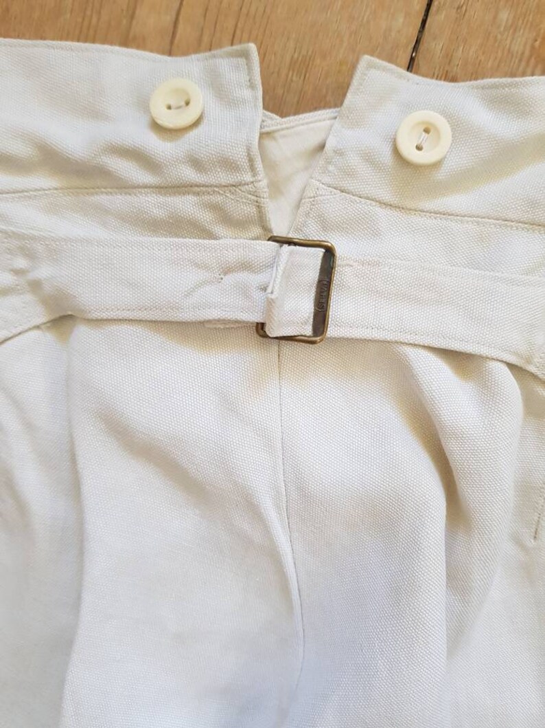 Antique French Linen Breeches White Bone Buttons Pants - Etsy