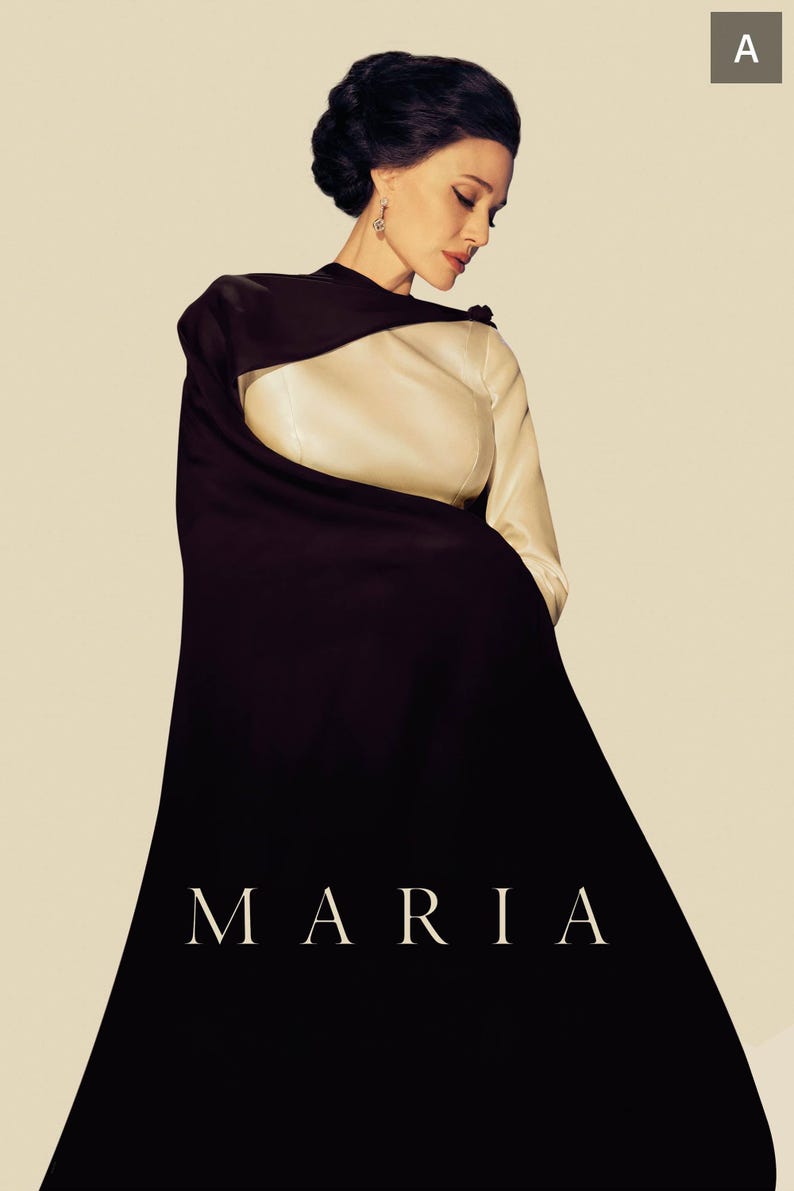 Maria 2024 Movie Poster AI Upscaled Custom Sizes A4 to A0 1370mm Wide ...