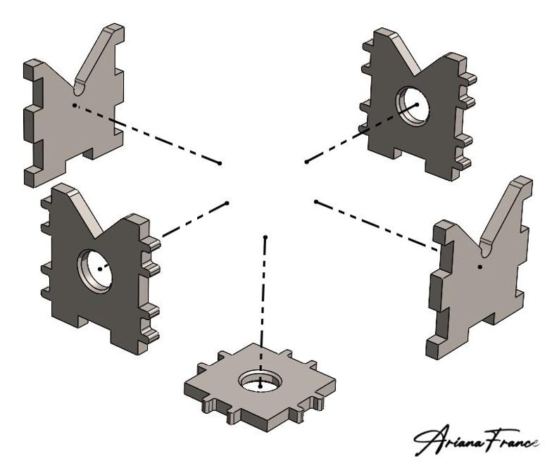 DXF Drawing, 10mm V-blocks for Tubing, for Welding Tables, Ø28, V ...
