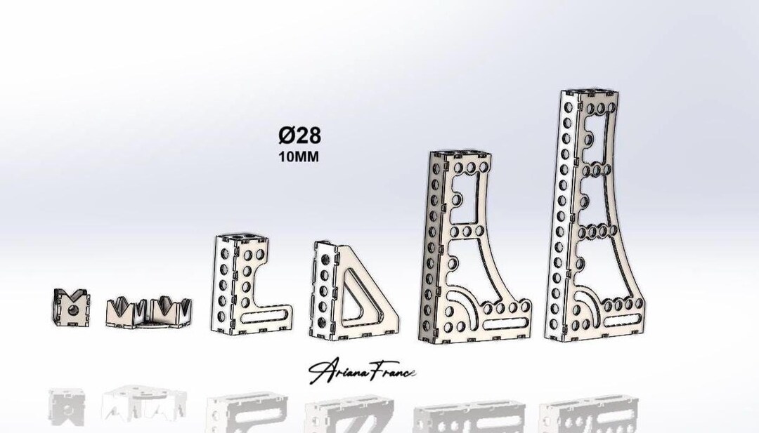 Welding Squares DXF Files for 3D Welding Table Ø28 – Set of 6 ...