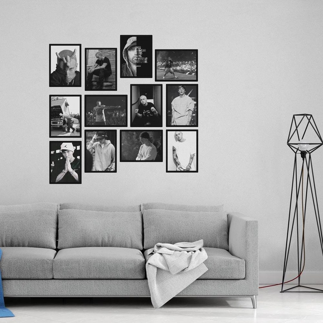 Eminem Design 12-piece MDF Wall Art Set UV Printed Wooden Wall Decor - Etsy