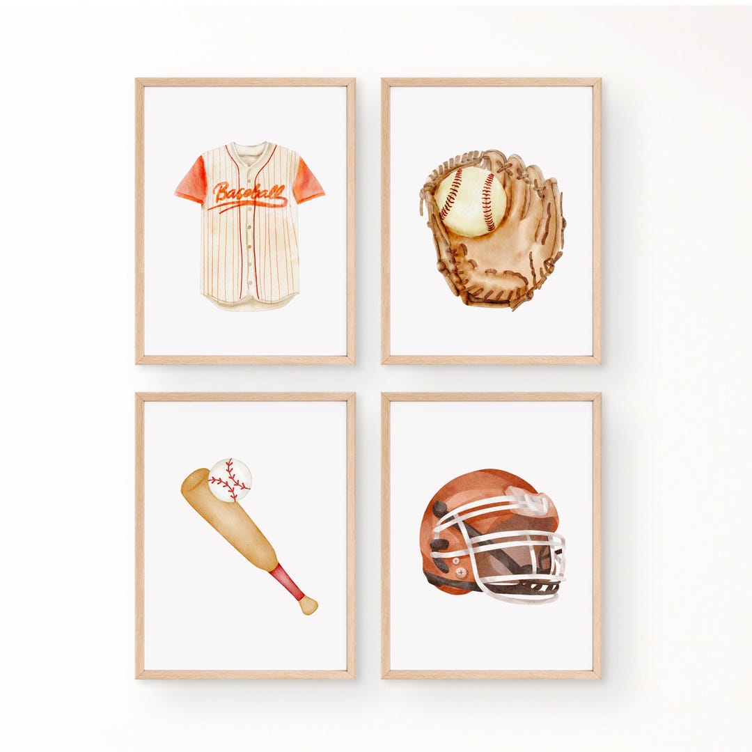 Watercolor Baseball Prints, Sports Prints, Baseball Posters, Baseball ...