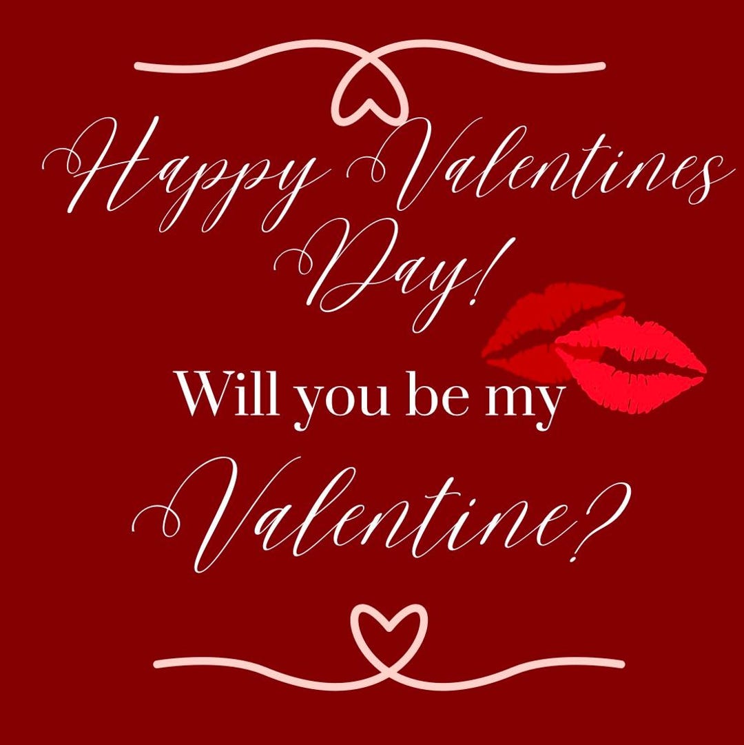 Will You Be My Valentine? Digital Download - Etsy