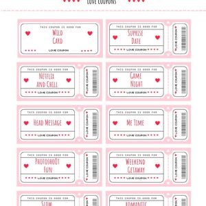 Editable Printable Love Coupon Book L Personalized Valentines Day ...
