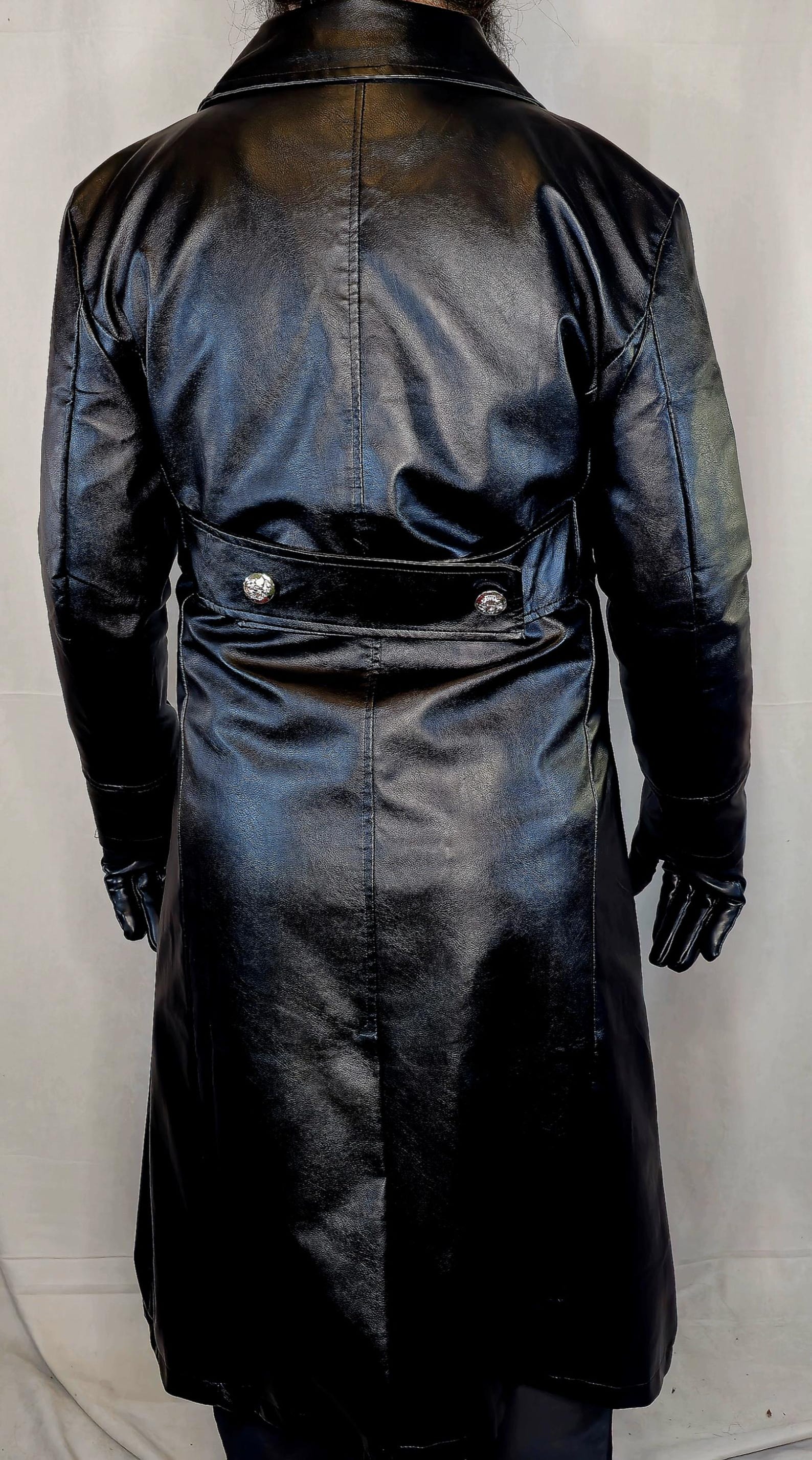Long Coat, Coat, Leather Coat, Jacket, Falx Leather, Black Leather ...