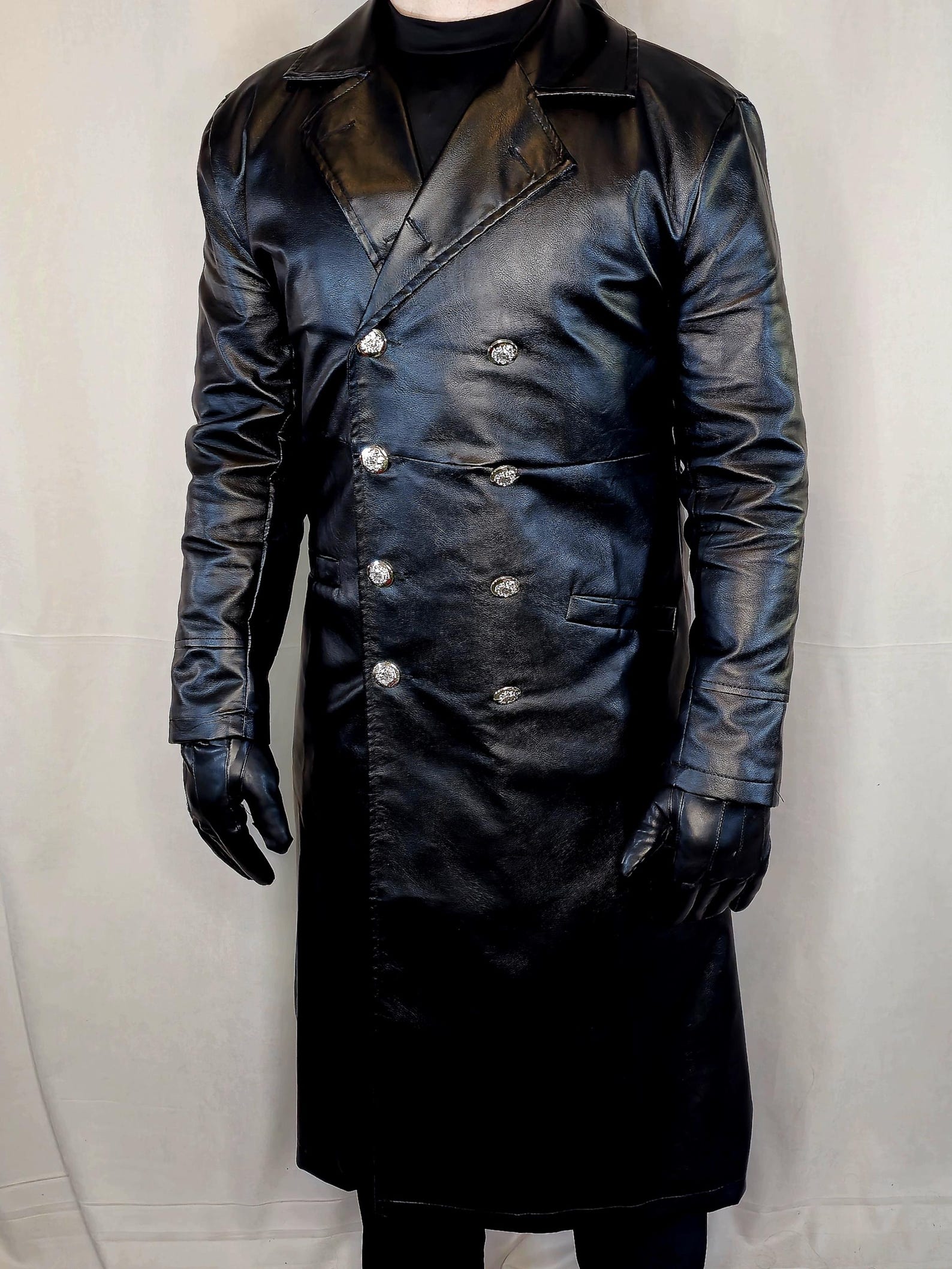 Long Coat, Coat, Leather Coat, Jacket, Falx Leather, Black Leather ...
