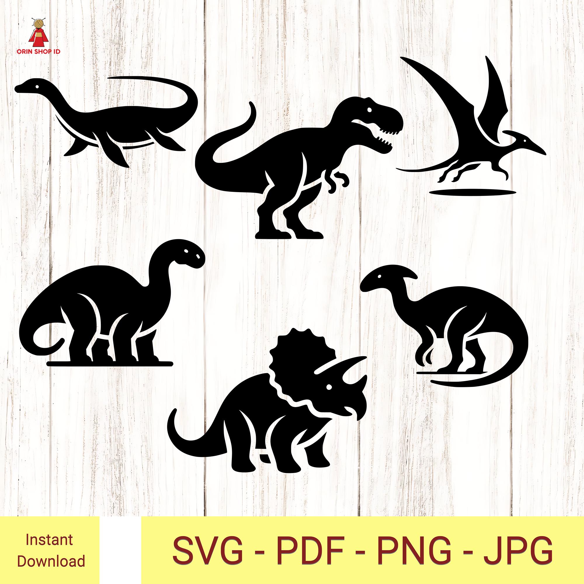 Dinosaur SVG Bundle / T-rex SVG / Triceratops Svg / Dino Svg ...