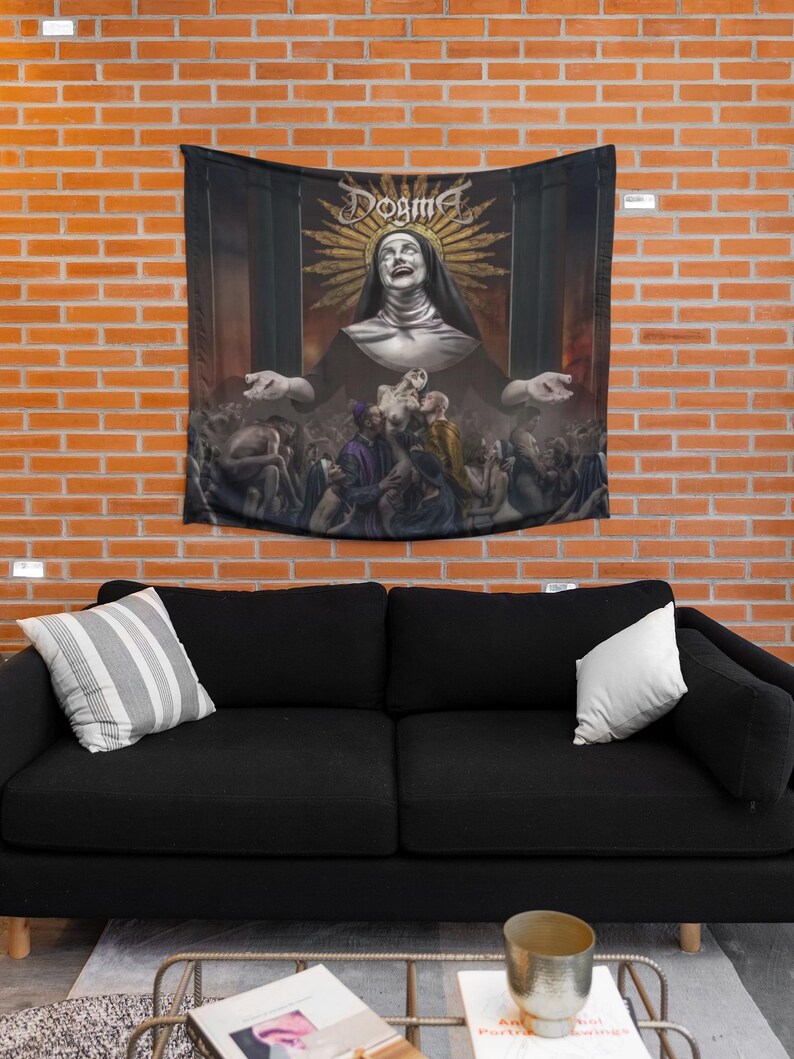 The Sinned Sisters Ritual Tapestry | Occult Nun Dark Art Wall Hanging ...