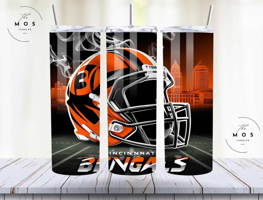 Bengals 20oz Skinny Tumbler Wrap PNG, Sports 20oz Tumbler PNG, Mascot Sublimation Tumbler PNG ...