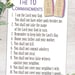 The Ten Commandments Prayer Card Printable Card 10 - Etsy UK