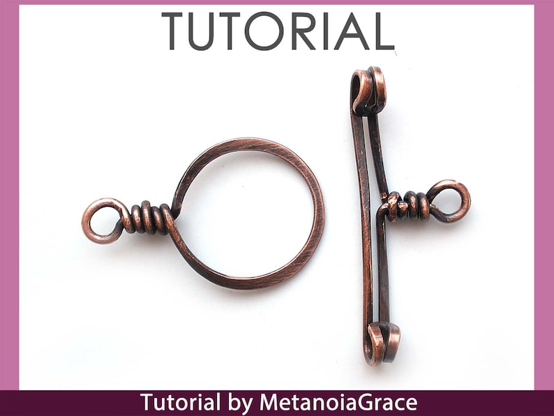 Toggle Clasp Tutorial Wire Clasp Tutorial Wire Wrapping - Etsy