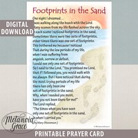 Footprints in the Sand Poem Digital Art Print Download - Etsy