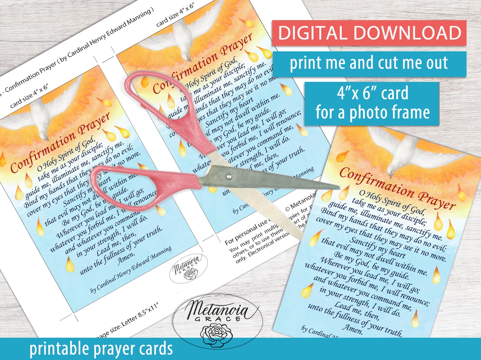 Confirmation Prayer Card Printable O Holy Spirit of God - Etsy