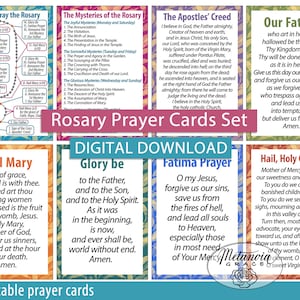 How to Pray the Rosary, Mysteries of the Rosary, Printable Catholic ...