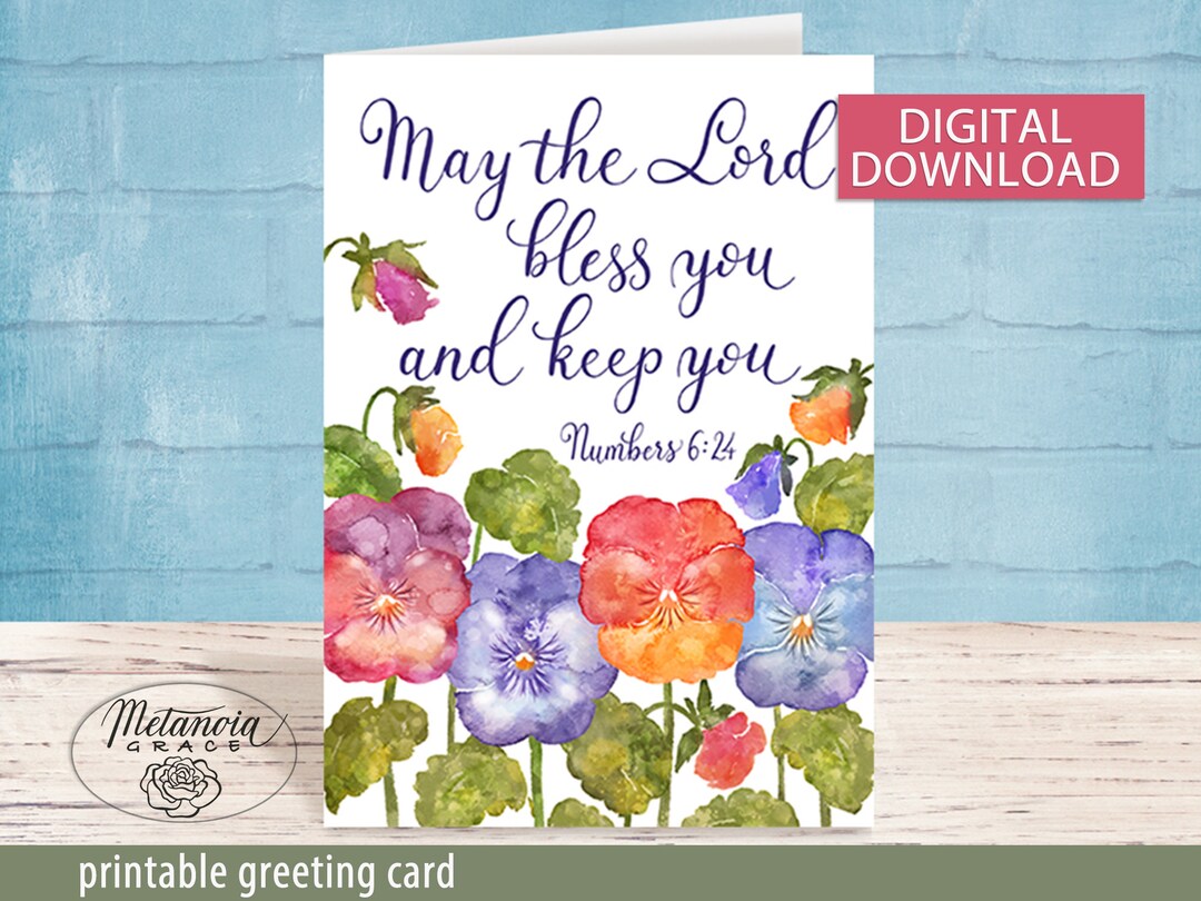 May the Lord Bless You and Keep You Printable Blessing Card - Etsy