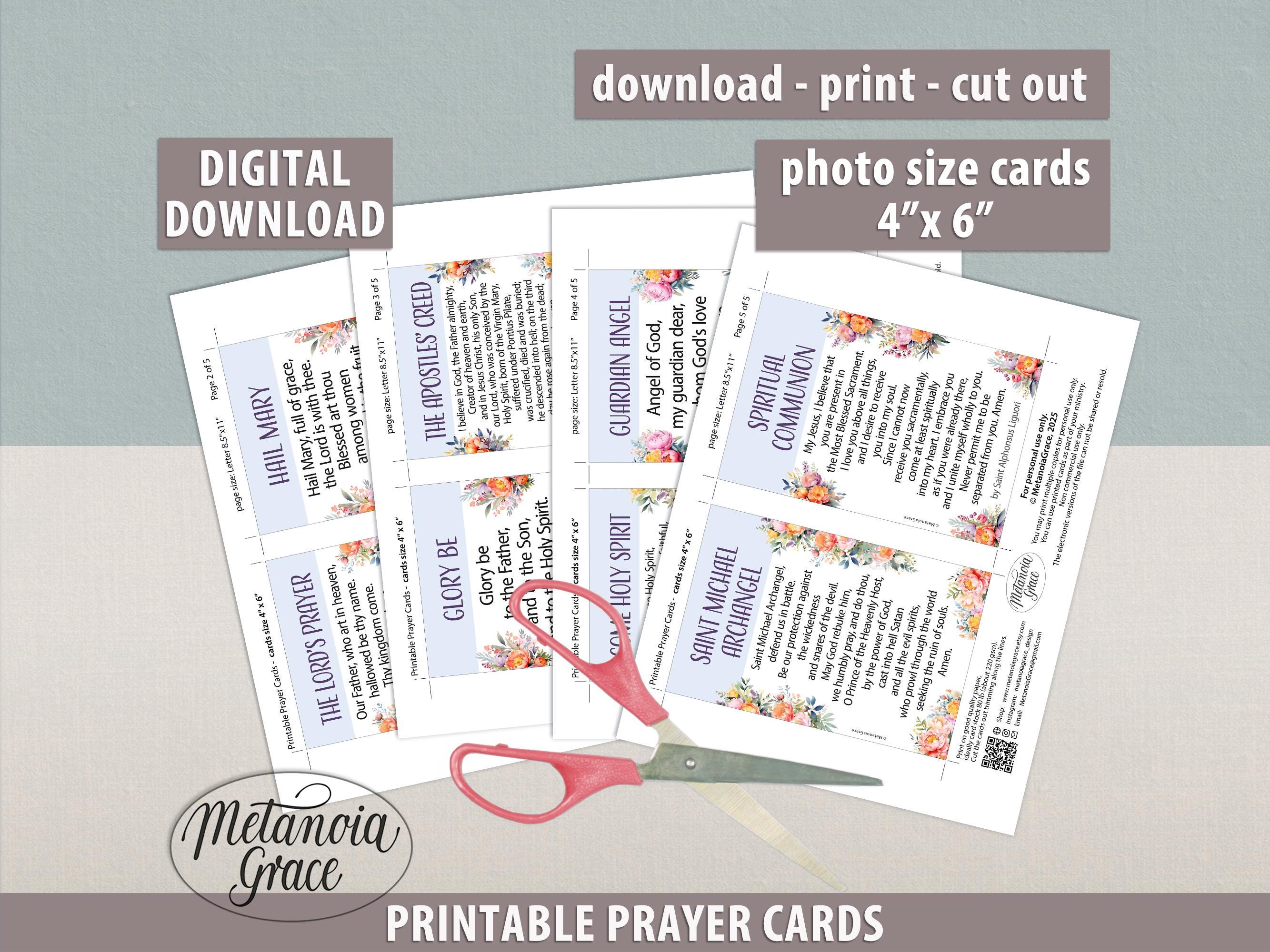 Popular Catholic Prayers, Printable Prayer Cards, the Lord's Prayer ...