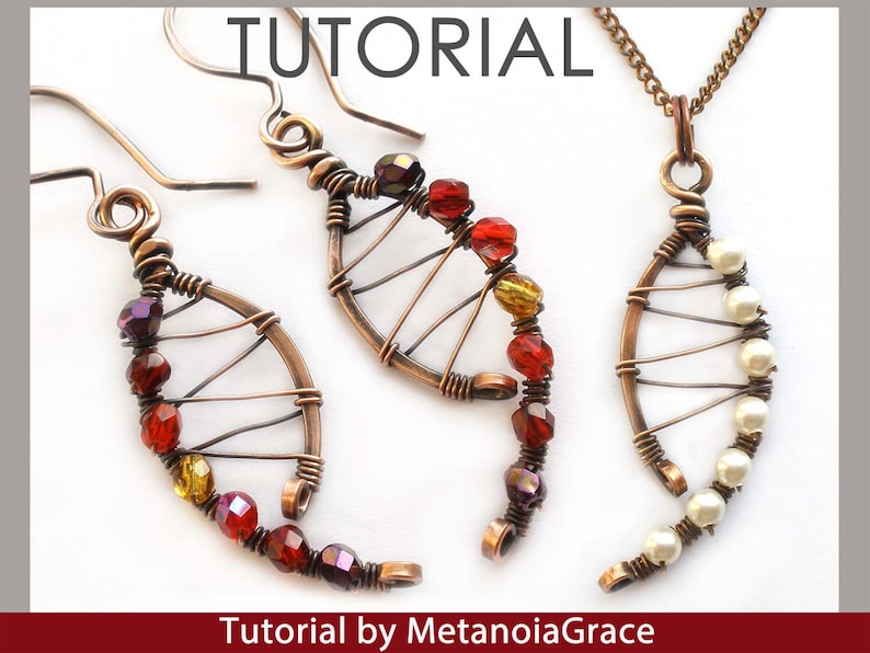 Wire Jewelry Tutorial, Wirewrapping Jewelry Tutorial, Pendant Tutorial, Spiral Earrings Tutorial ...
