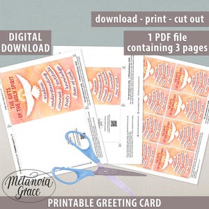 Gifts of the Holy Spirit Note Card, Printable Confirmation Card ...