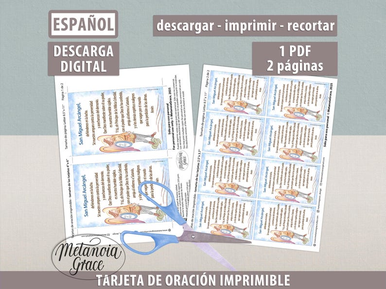 Oración a San Miguel Arcángel, Spanish Holy Michael Archangel Prayer ...