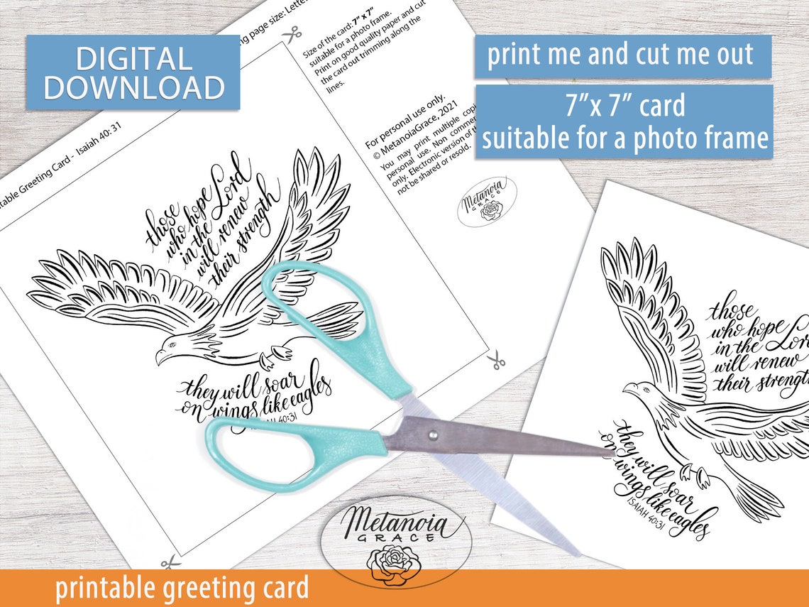 Isaiah 40:31 Soar on Wings Like Eagles Eagle Wings Soar - Etsy