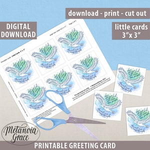 Soar on Wings Like Eagles, Printable Bible Verse Note Card, Isaiah 40: ...