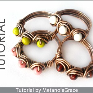 Wire Ring Tutorial, Wire Jewelry Pattern, Beading Ring Tutorial, Wire Wrapping Tutorial ...